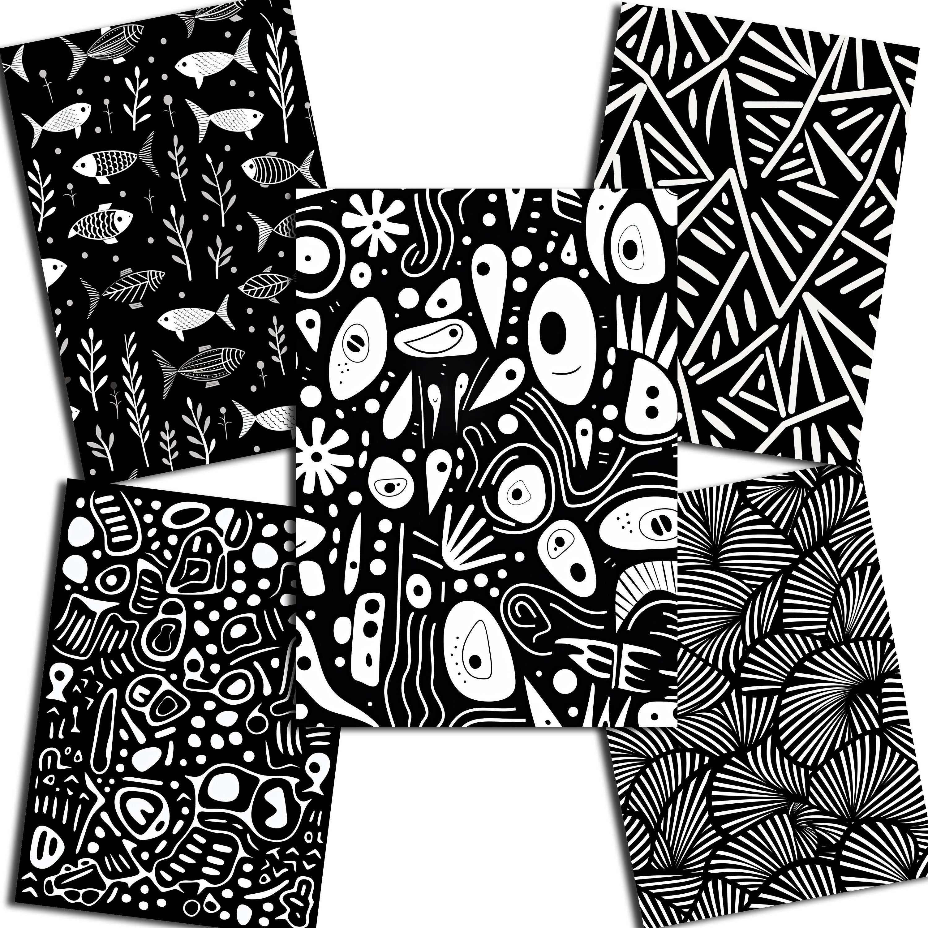 Monochrome Madness Digital Paper Pack - Etsy
