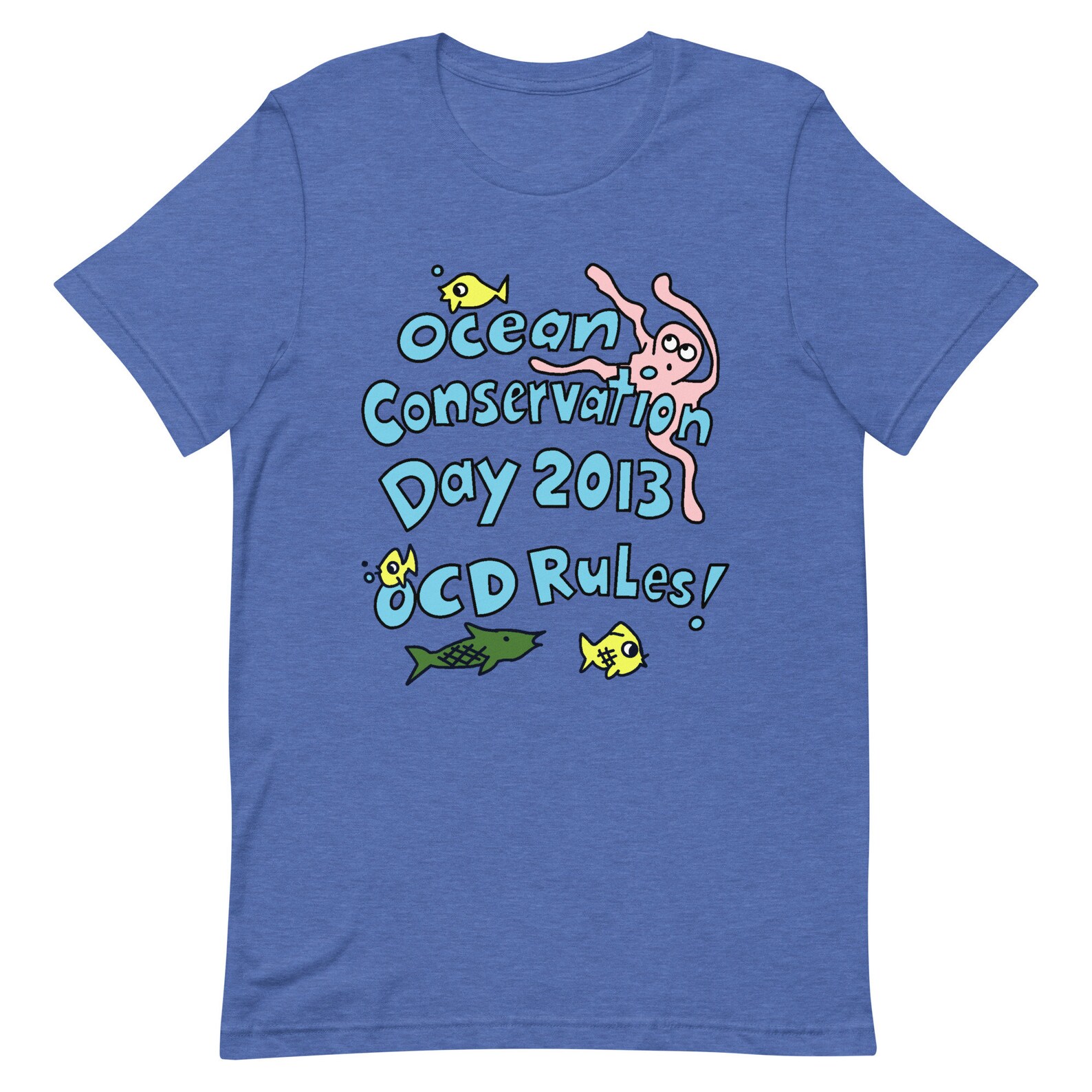 New Girl Ocean Conservation Day 2013 T-shirt- OCD Rules- Jessica Day - Etsy