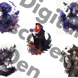 Dark Witch Clipart, Witch Clip Art Png, Magic Clip Art, Mystical ...