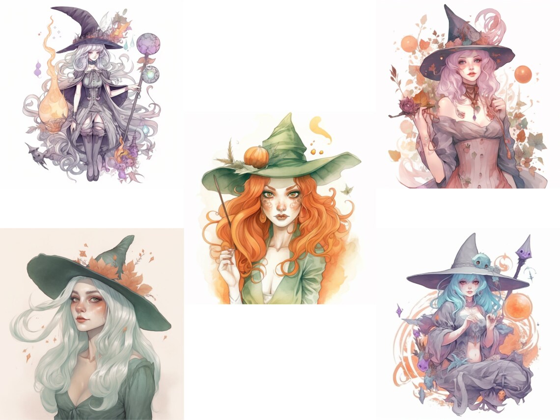 Good Witch Clipart, Witch Clip Art Png, Magic Clip Art, Mystical ...