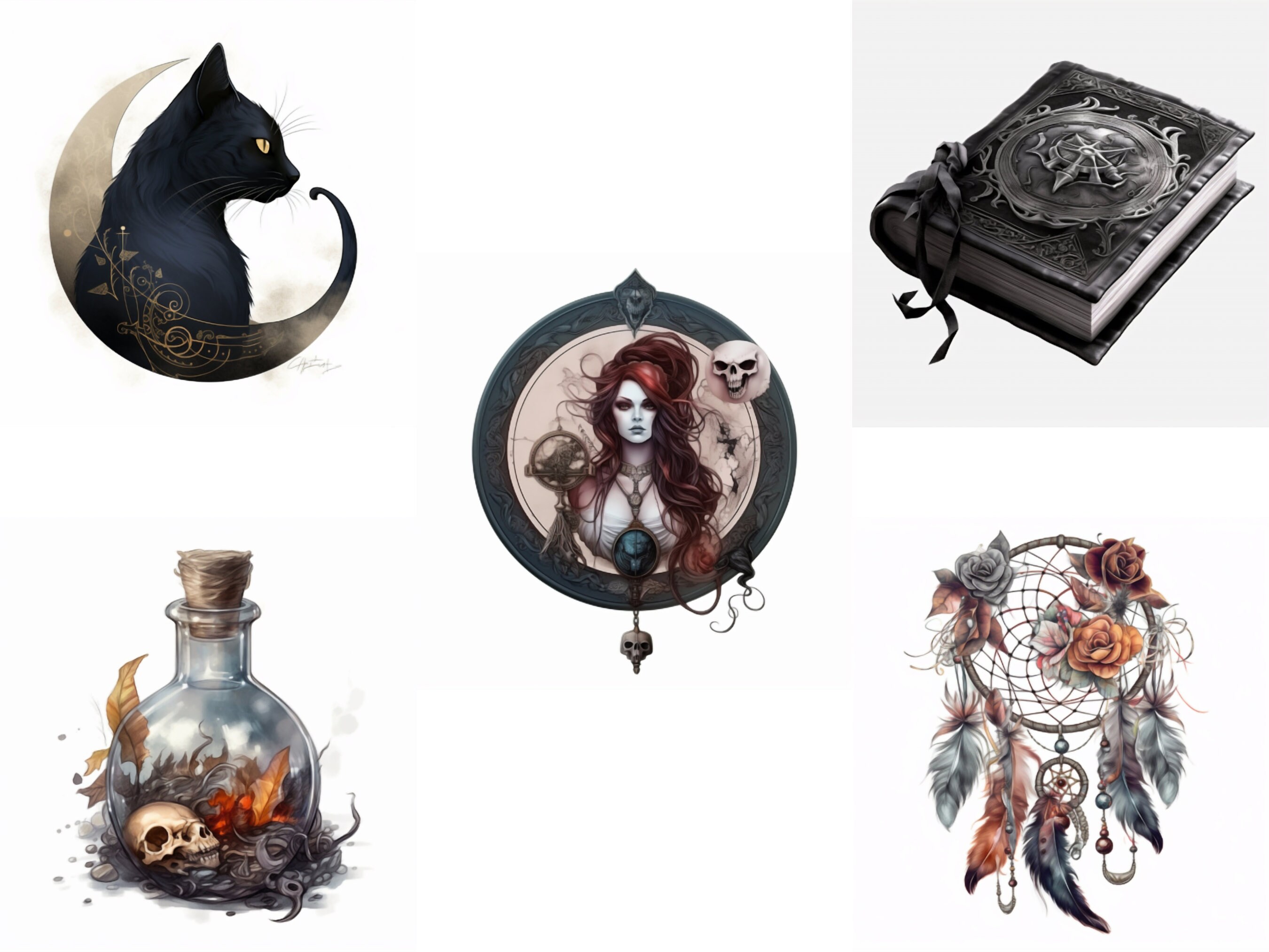 Dark Witch Clipart, Dark Witch Items, Magic Clip Art, Mystical Clipart ...