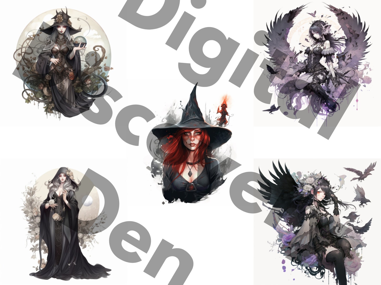 Dark Witch Clipart, Witch Clip Art Png, Magic Clip Art, Mystical ...