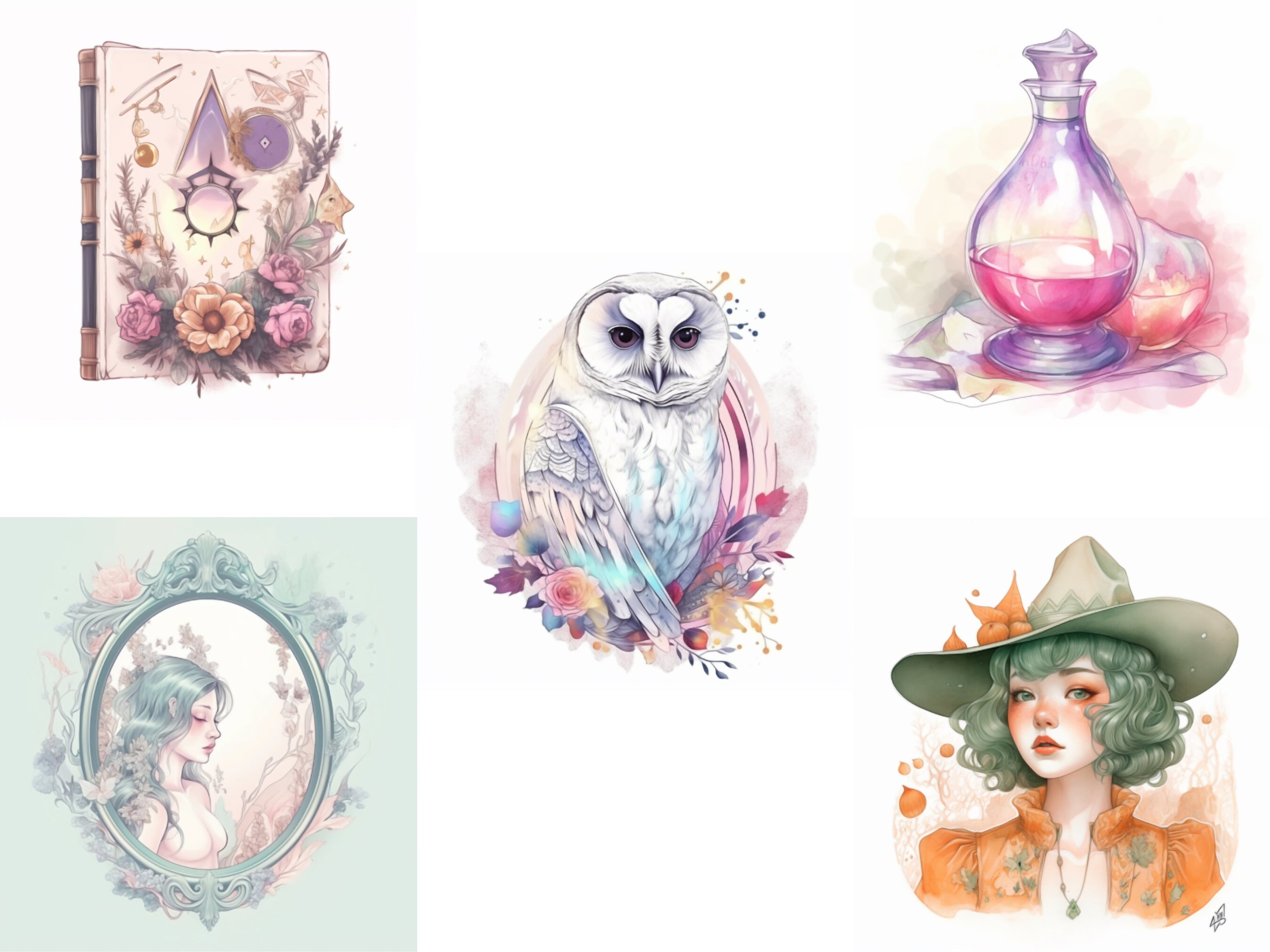 Good Witch Items Clipart, Witch Clip Art Png, Magic Clip Art, Mystical ...