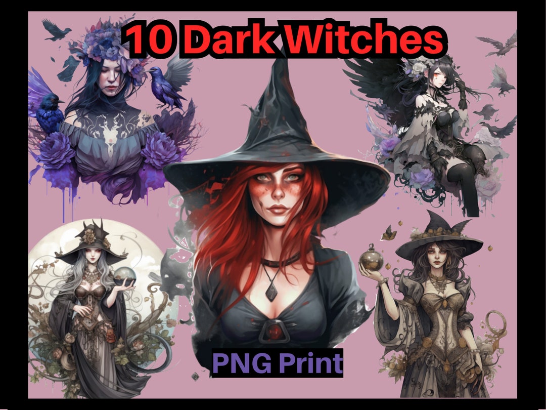 Dark Witch Clipart, Witch Clip Art Png, Magic Clip Art, Mystical ...