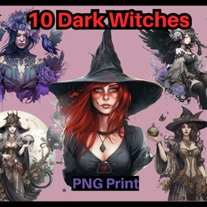 Dark Witch Clipart, Witch Clip Art Png, Magic Clip Art, Mystical ...