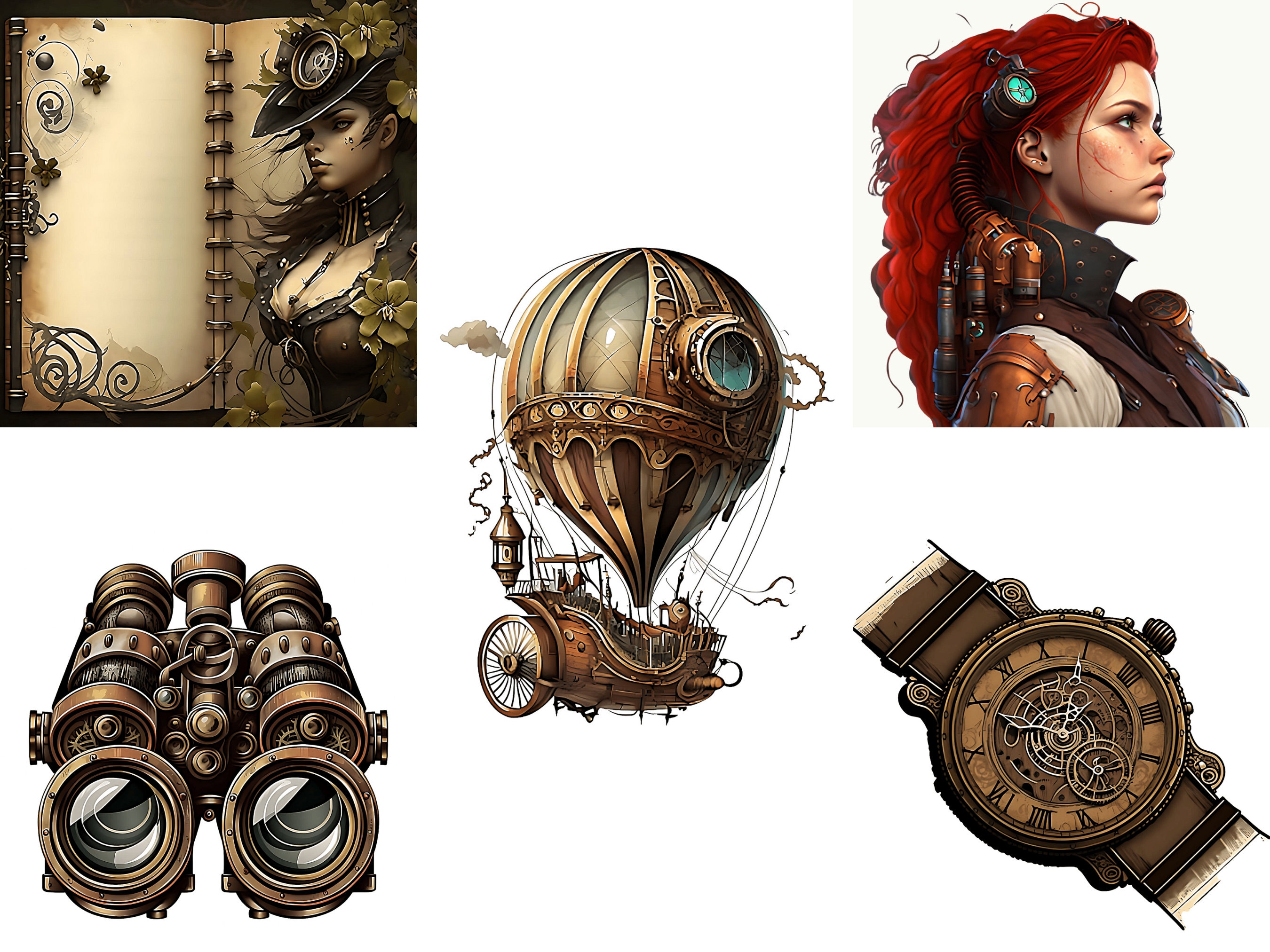 Steampunk Items Clipart Bundle Steampunk Clipart PNG - Etsy