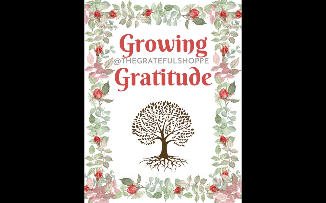 Growing Gratitude- Printable 5 Minute Gratitude Journal for Any Age ...