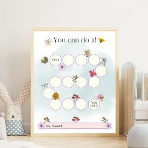 Printable Flower Reward Chart, Fun Motivational Tool (digital Printable ...