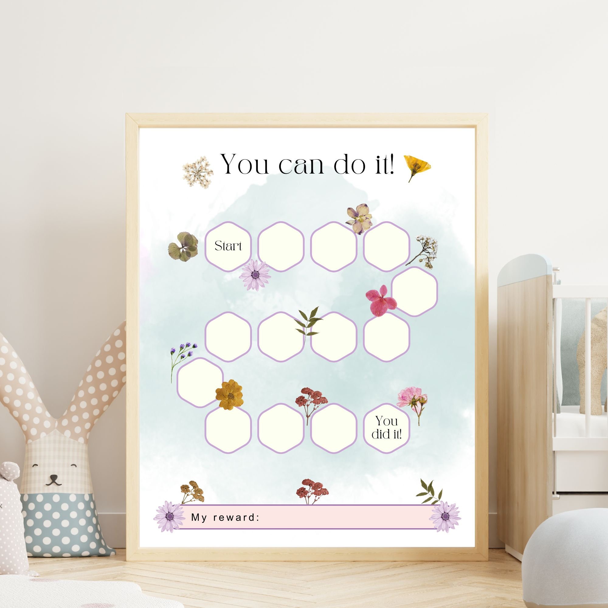 Printable Flower Reward Chart, Reward Sticker Chart for Kids, Toddler ...