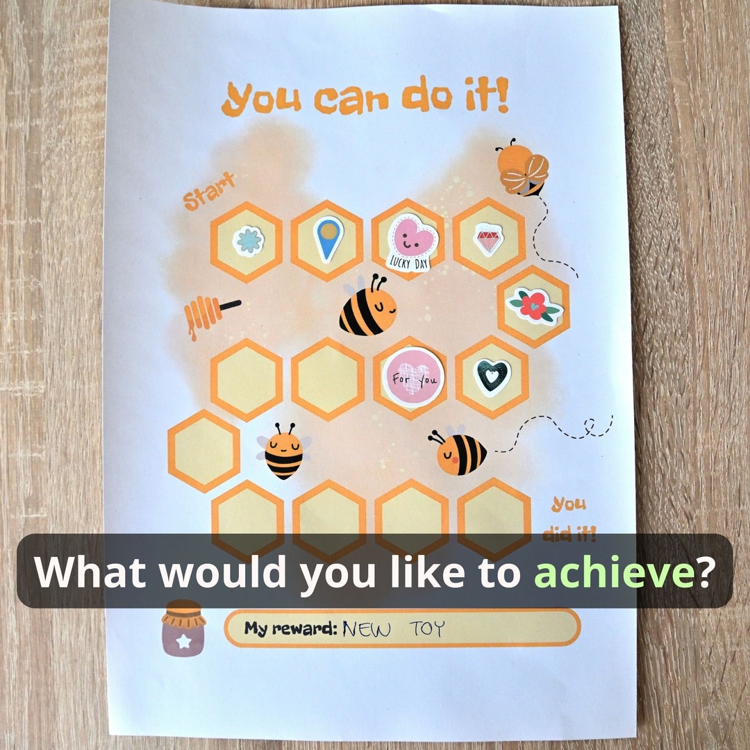 Honey Bee Reward Chart, Reward Chart Kids, Motivate Kids, Kindergarten ...