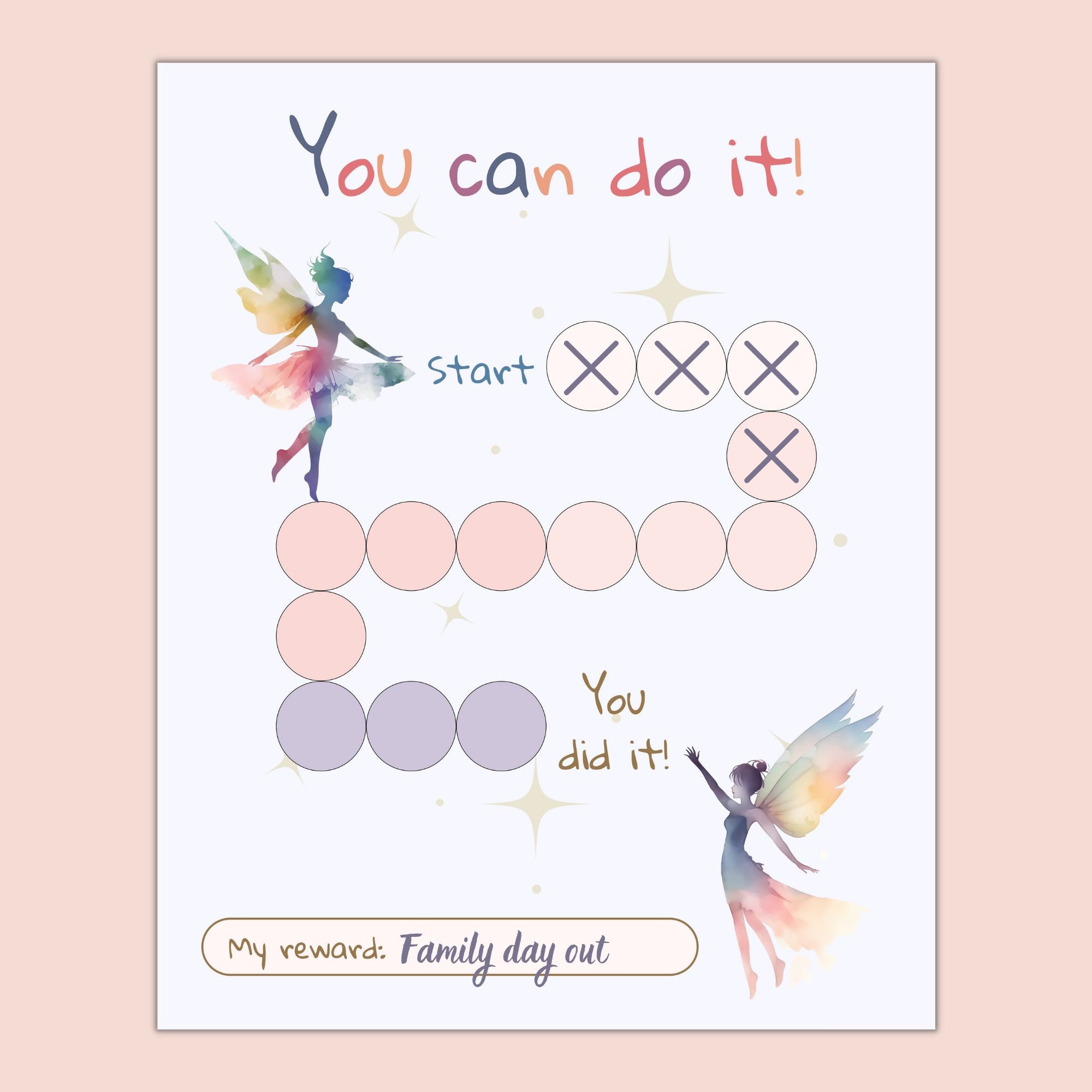 Fairy Reward Chart, Reward Chart for Girls, Printable Reward Chart ...