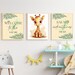 Set of 3 Safari Printables, Cute Baby Giraffe Print, Baby Giraffe Wall ...