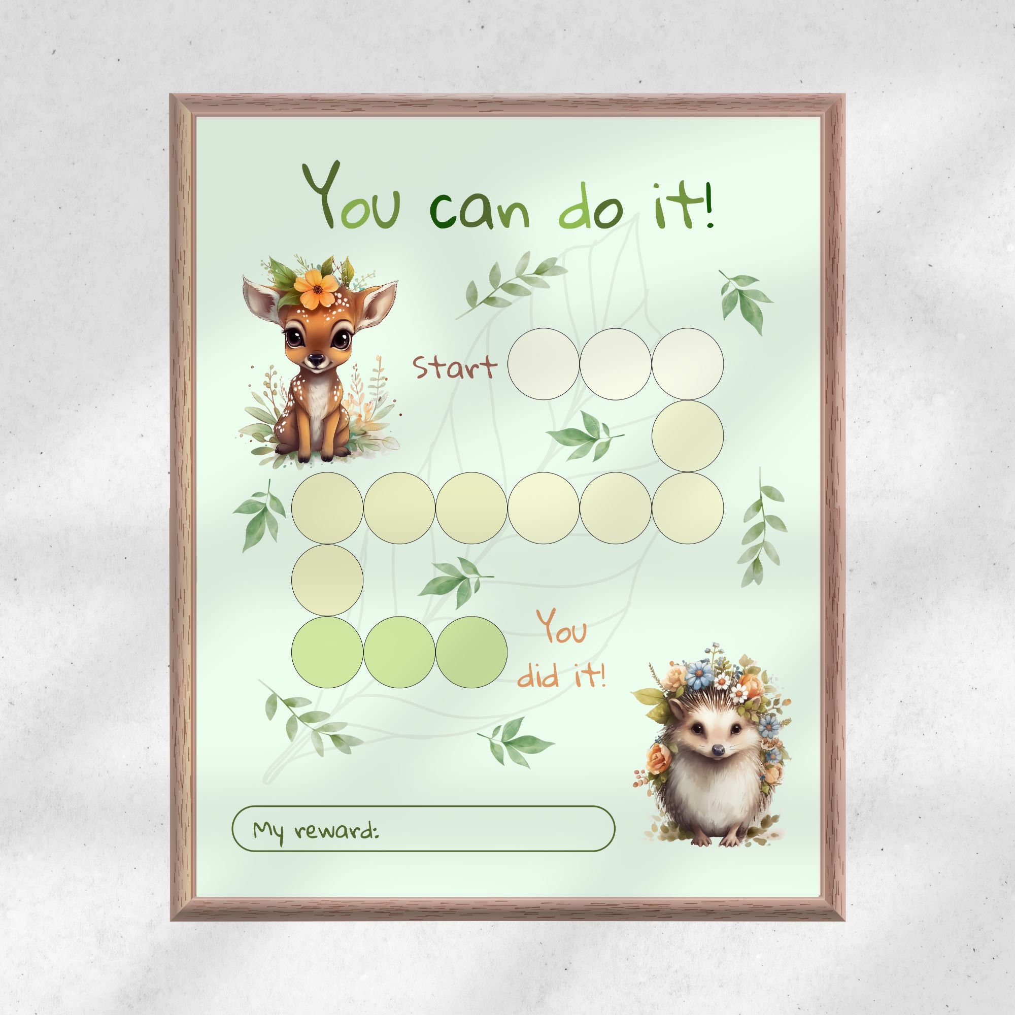 Forest Animal Reward Chart for Kids Potty Training Reward - Etsy