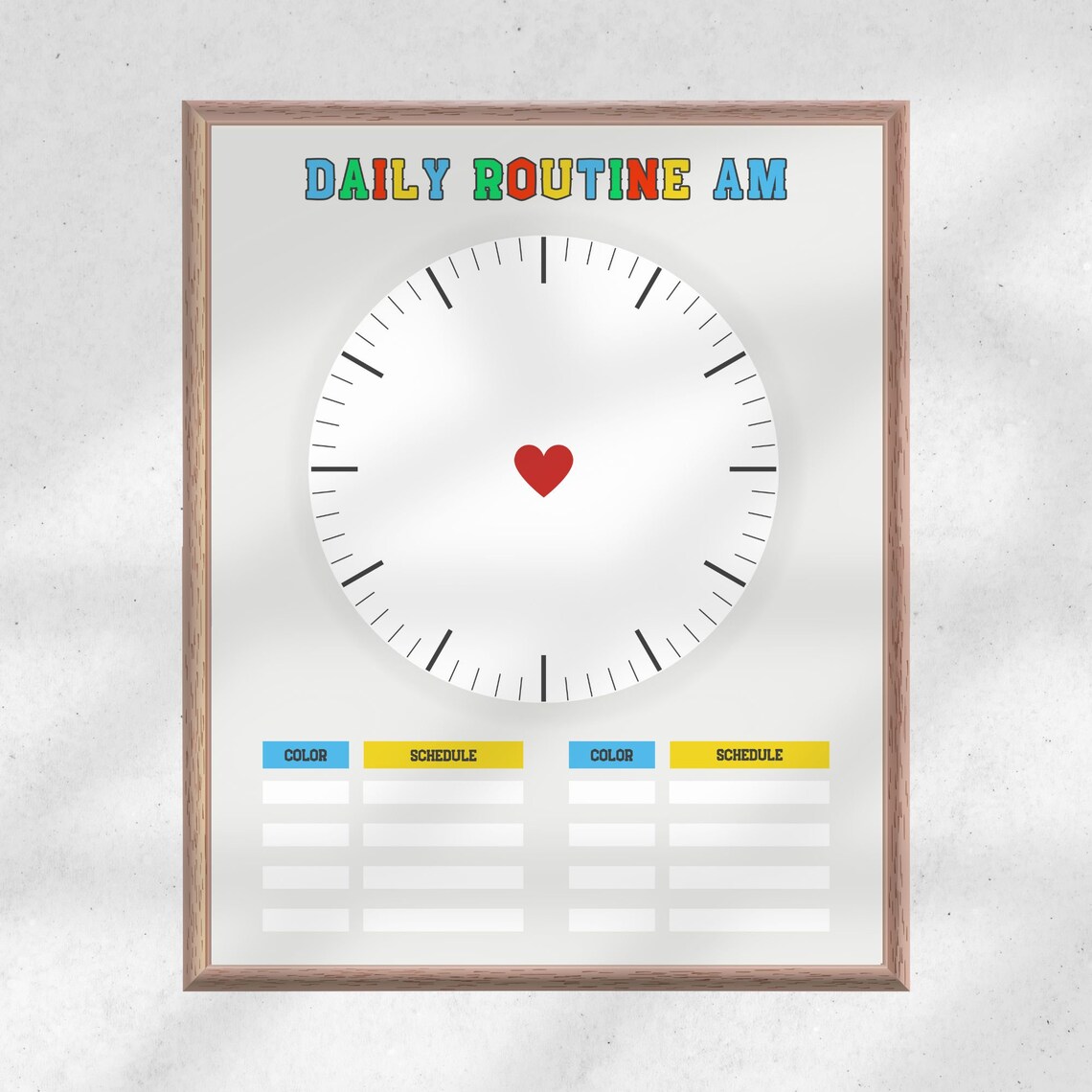 Daily Routine Clock, Routine Clock for Kids, Print at Home, Preschool ...