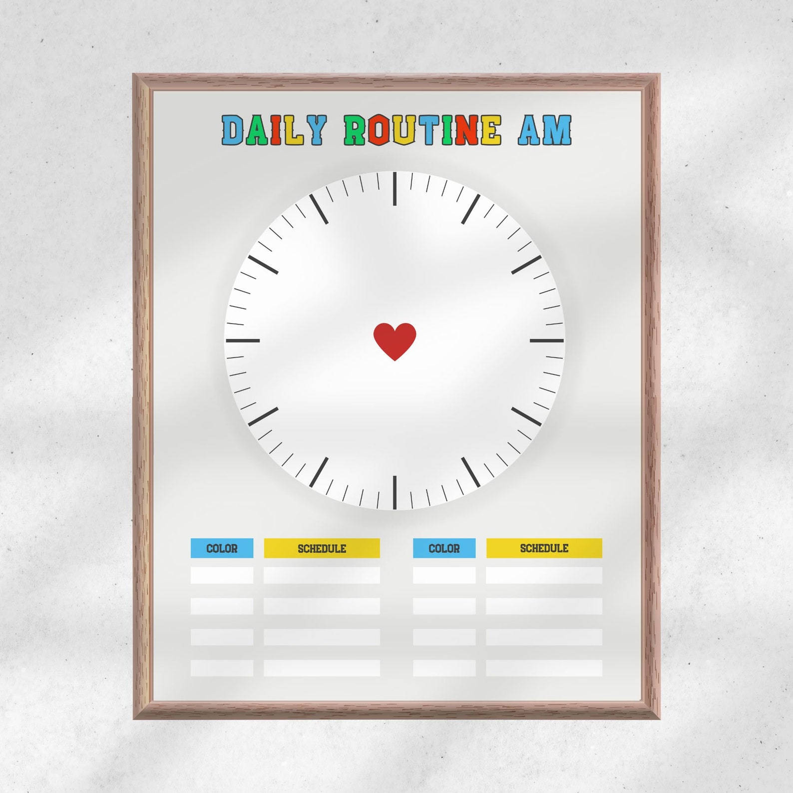 Daily Routine Clock, Routine Clock for Kids, Print at Home, Preschool ...