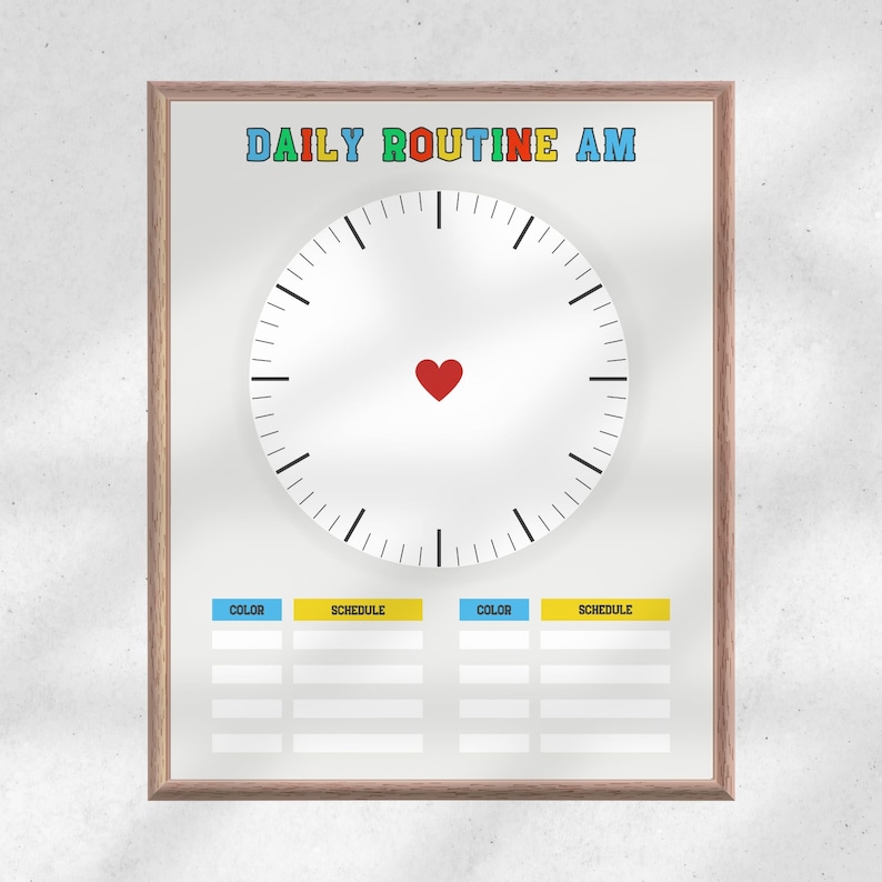 Daily Routine Clock, Routine Clock for Kids, Print at Home, Preschool ...