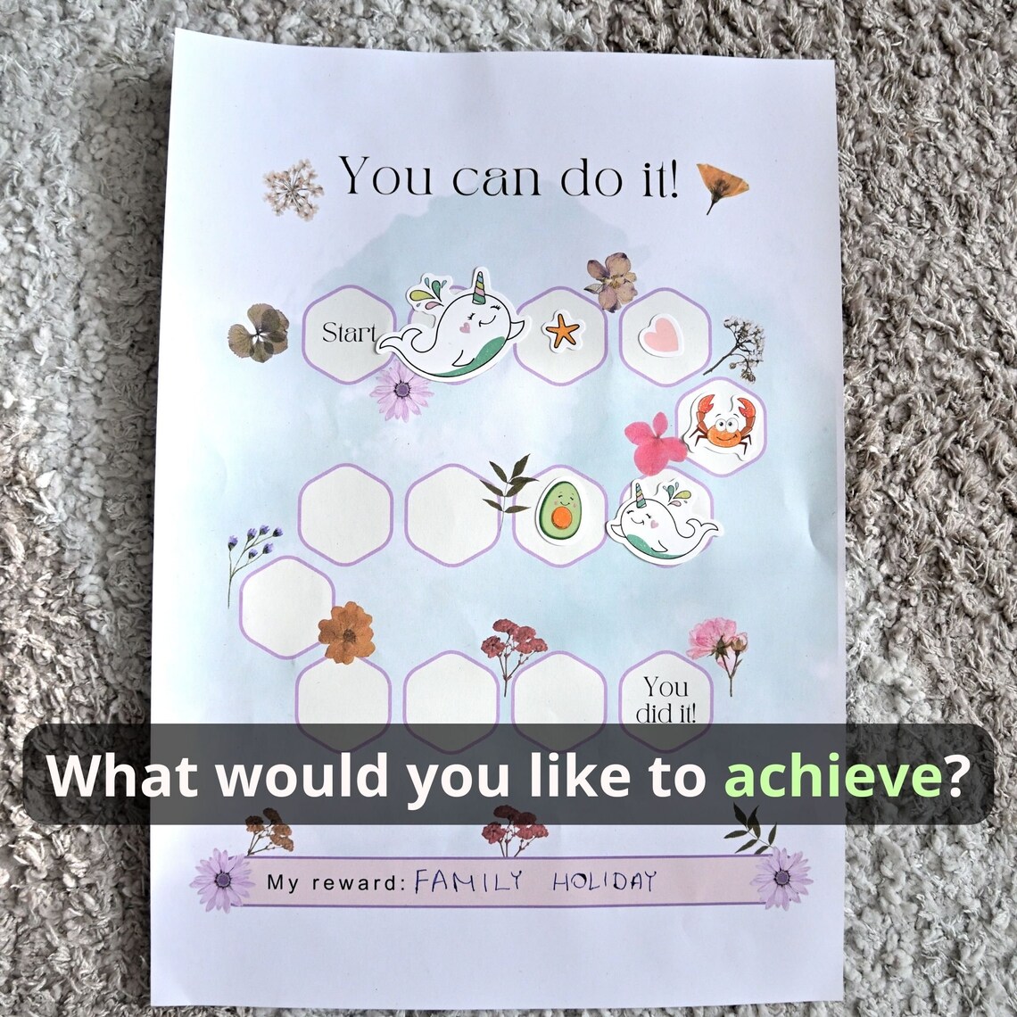 Printable Flower Reward Chart, Reward Sticker Chart for Kids, Toddler ...