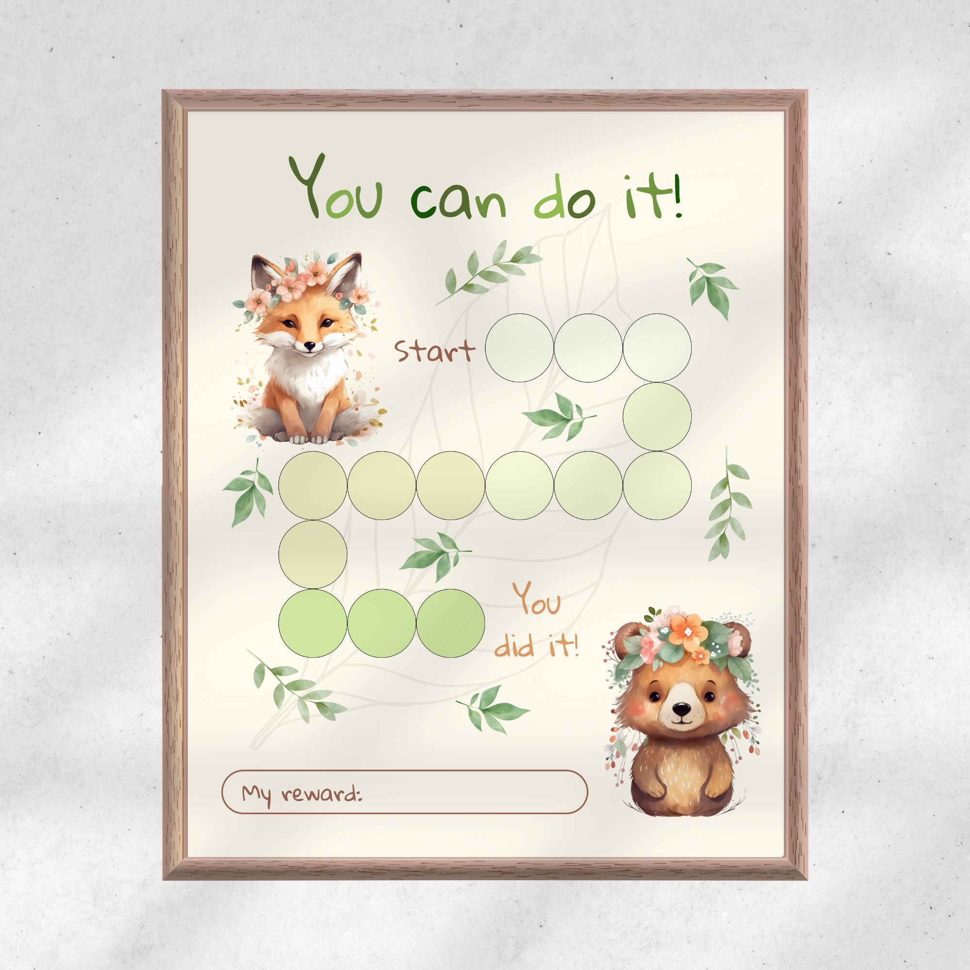 Woodland Animal Reward Chartprintable Behavior Chartdaily - Etsy