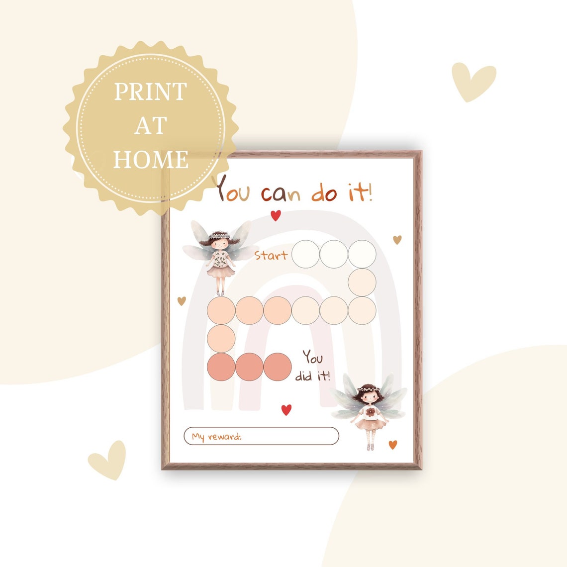 Fairy Reward Chart, Printable Fairy Behavior Reward Chart, Instant ...