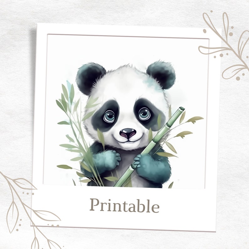 Set of 3 Panda Printables, Baby Panda Nursery, Cute Panda Nursery ...