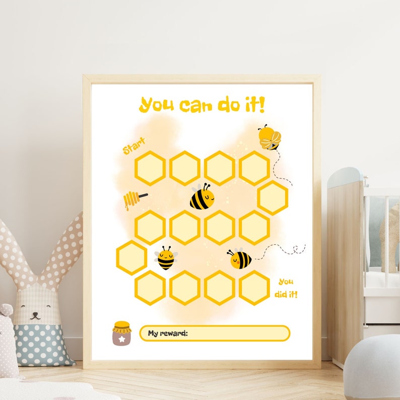 Honey Bee Reward Chart, Reward Chart Kids, Motivate Kids, Kindergarten ...