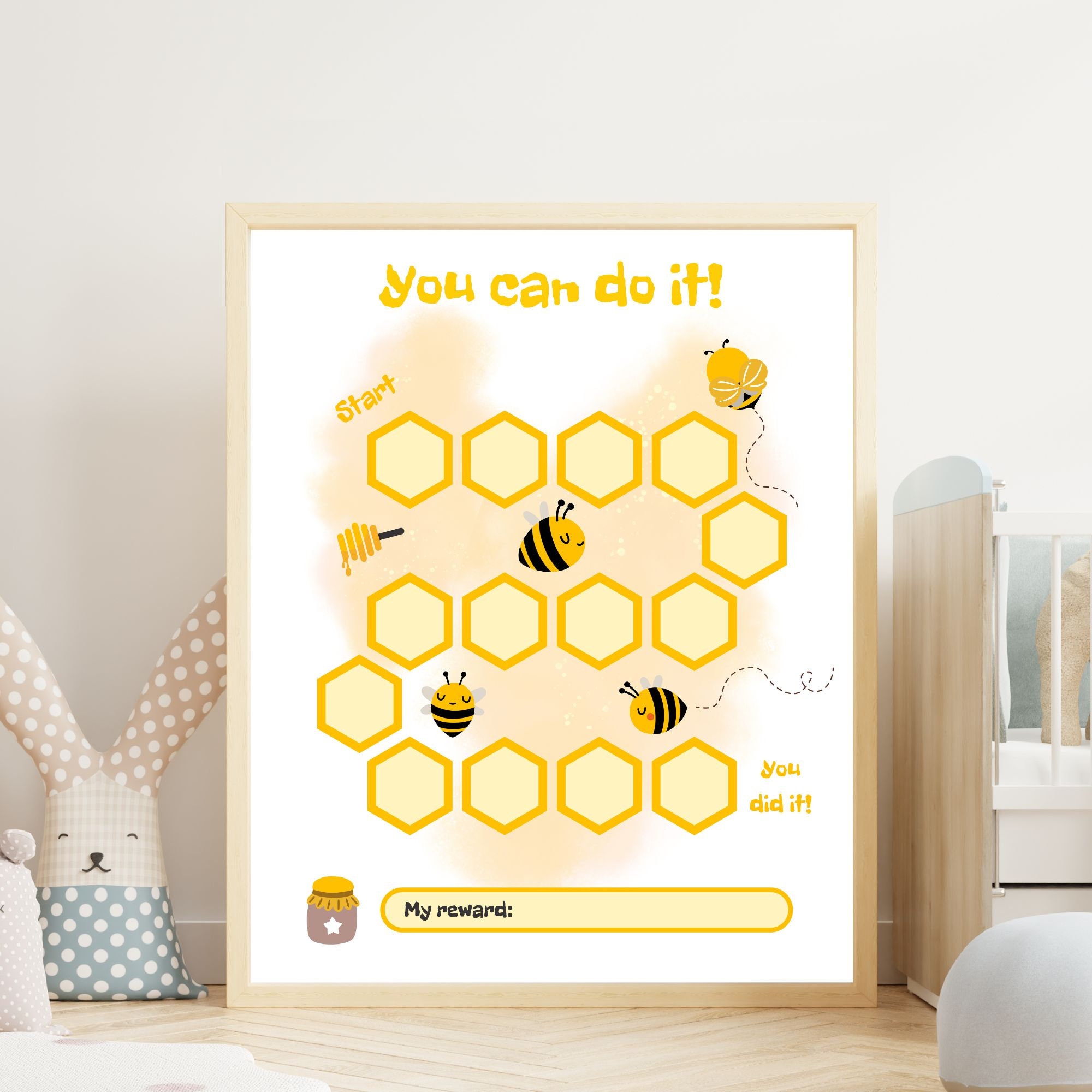 Honey Bee Reward Chart, Reward Chart Kids, Motivate Kids, Kindergarten ...