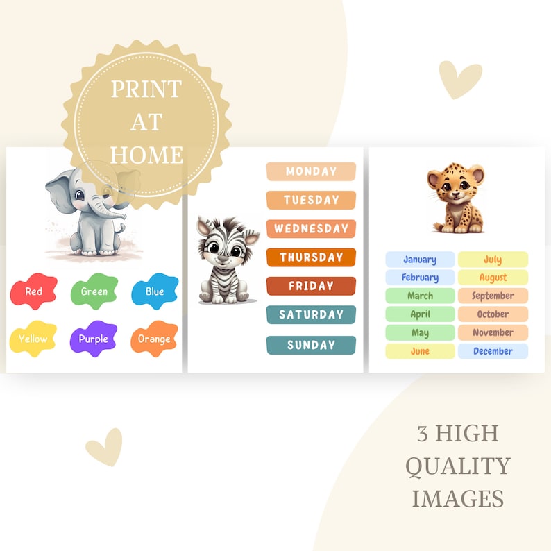 Educational Printables, Safari Educational Posters, Homeschool Learning ...