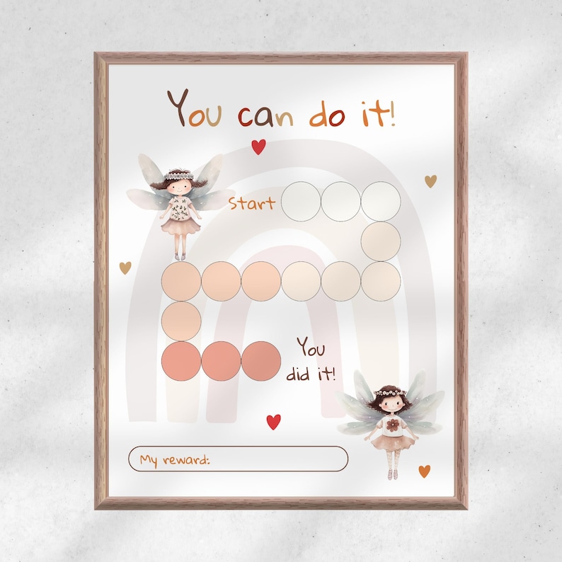 Fairy Reward Chart, Printable Fairy Behavior Reward Chart, Instant ...