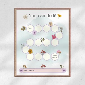 Printable Flower Reward Chart, Reward Sticker Chart for Kids, Toddler ...
