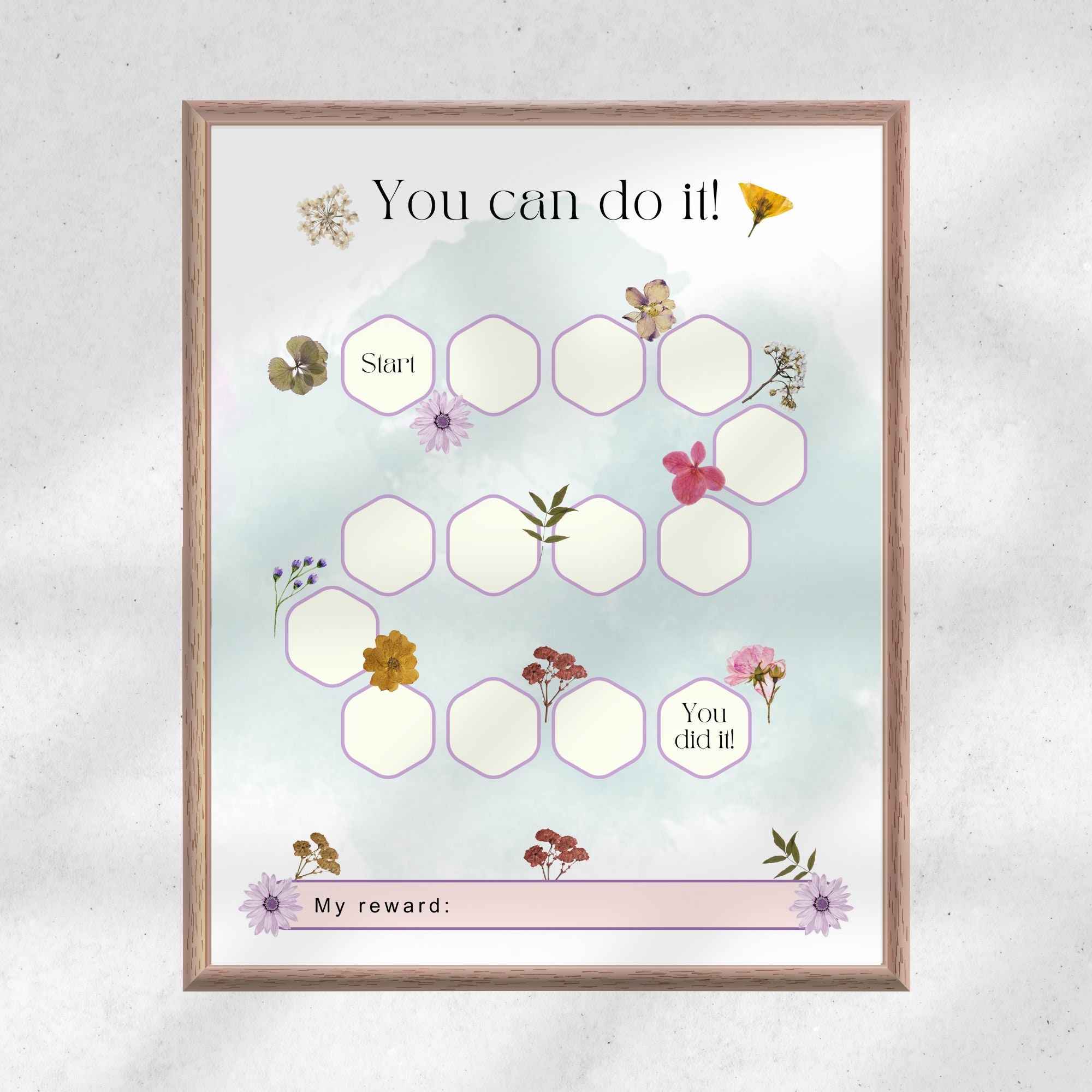 Printable Flower Reward Chart, Reward Sticker Chart for Kids, Toddler ...