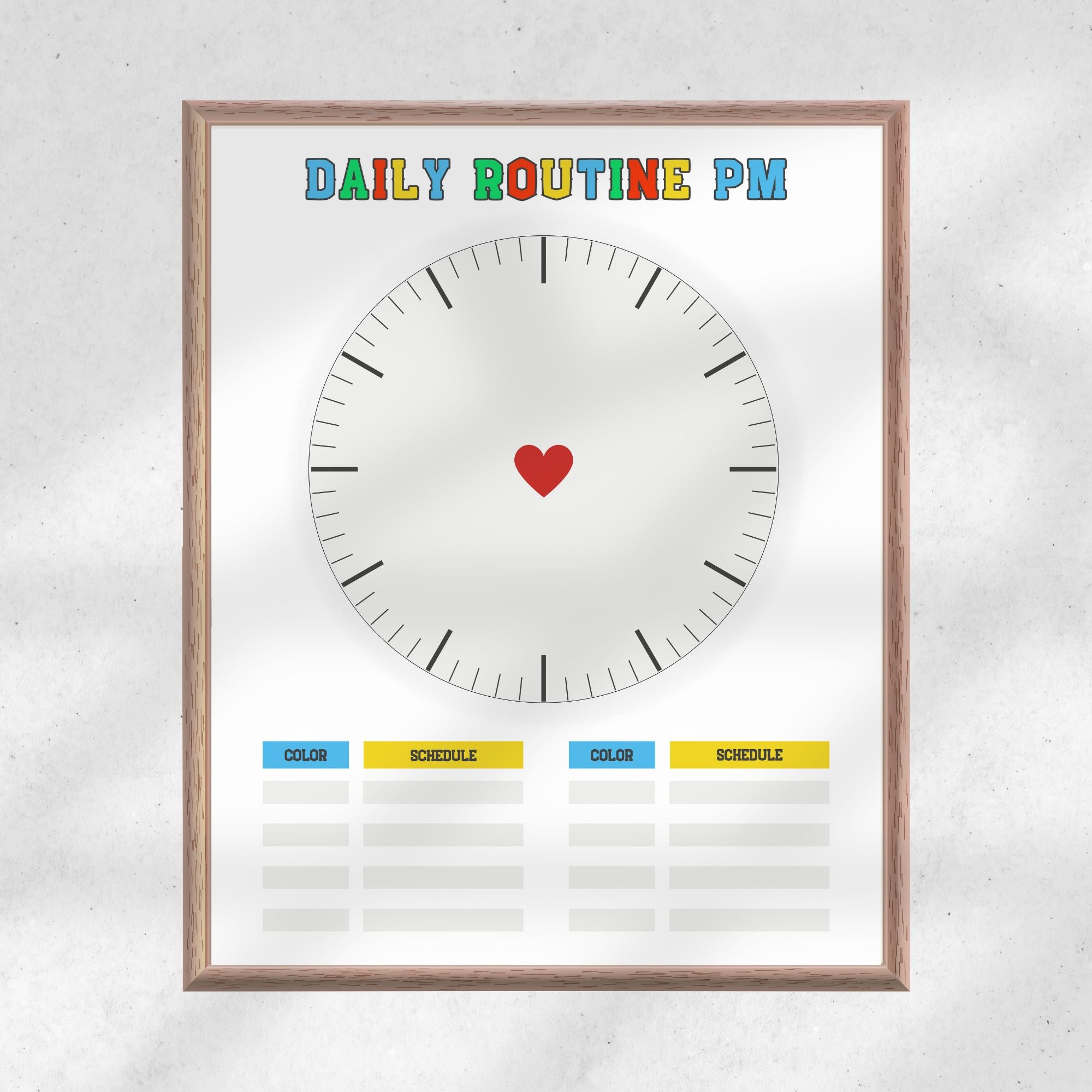 Daily Schedule Template for Kids, Custom Clock Schedule,diy Schedule ...