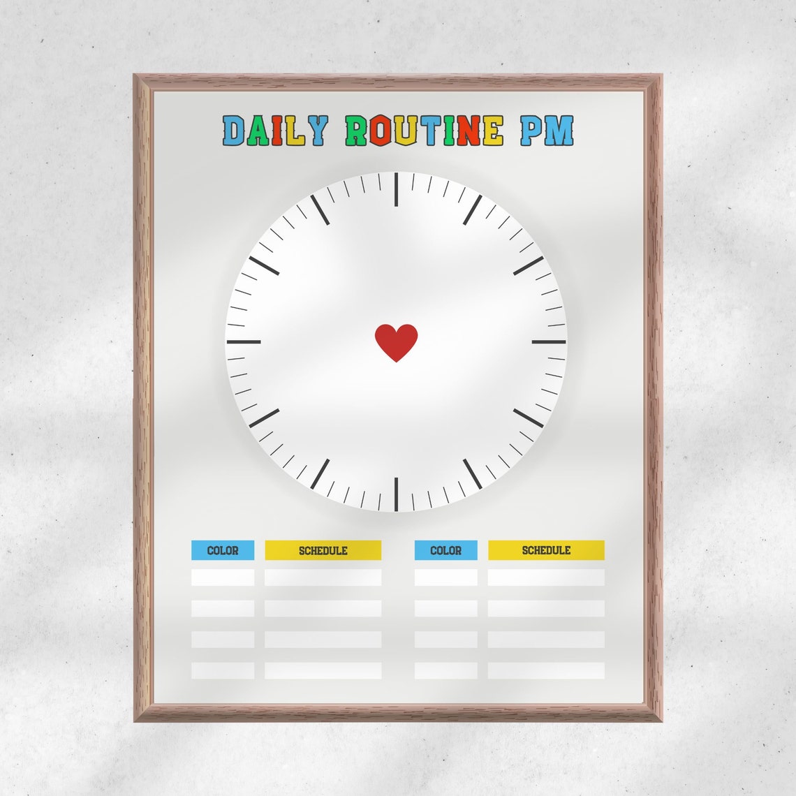 Daily Routine Clock, Routine Clock for Kids, Print at Home, Preschool ...