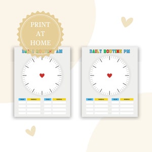 Daily Routine Clock, Routine Clock for Kids, Print at Home, Preschool ...