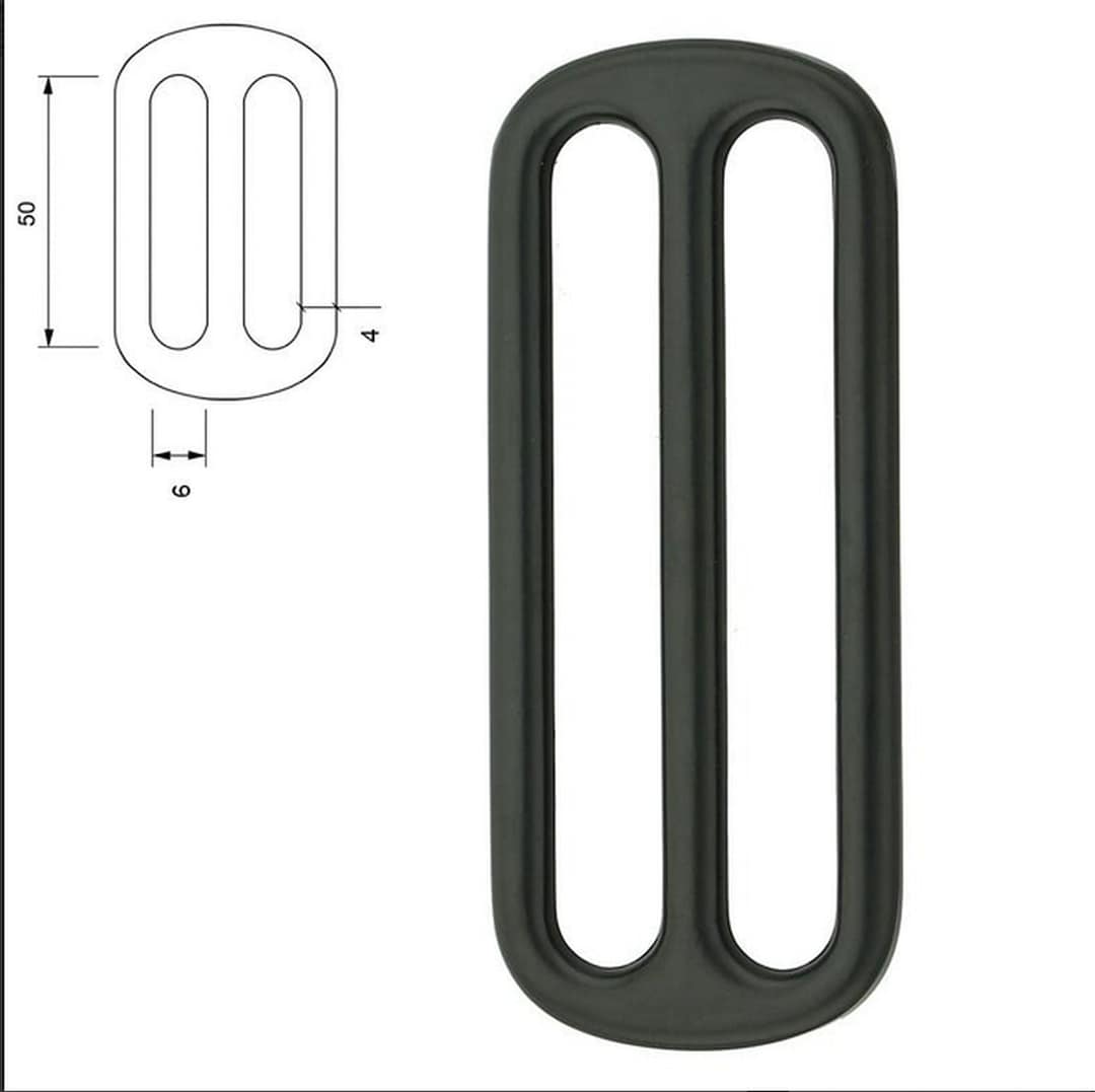 2" Metal Slider Black Adjuster, Massive Dog Collar Hardware, Heavy ...