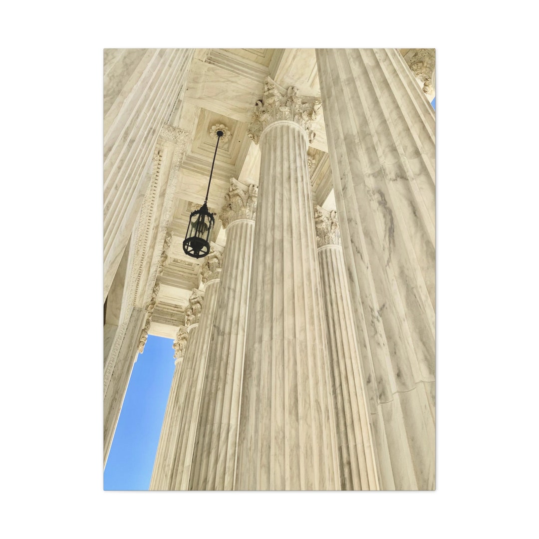 Pillars of Justice the United States Supreme Court in Washington, DC ...