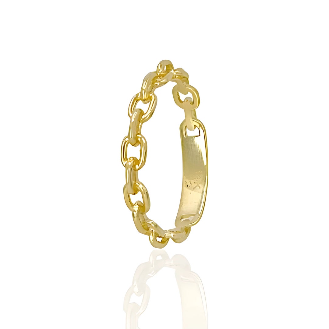 14K Gold Circuit Ring, 14k Gold Jewelry - Etsy