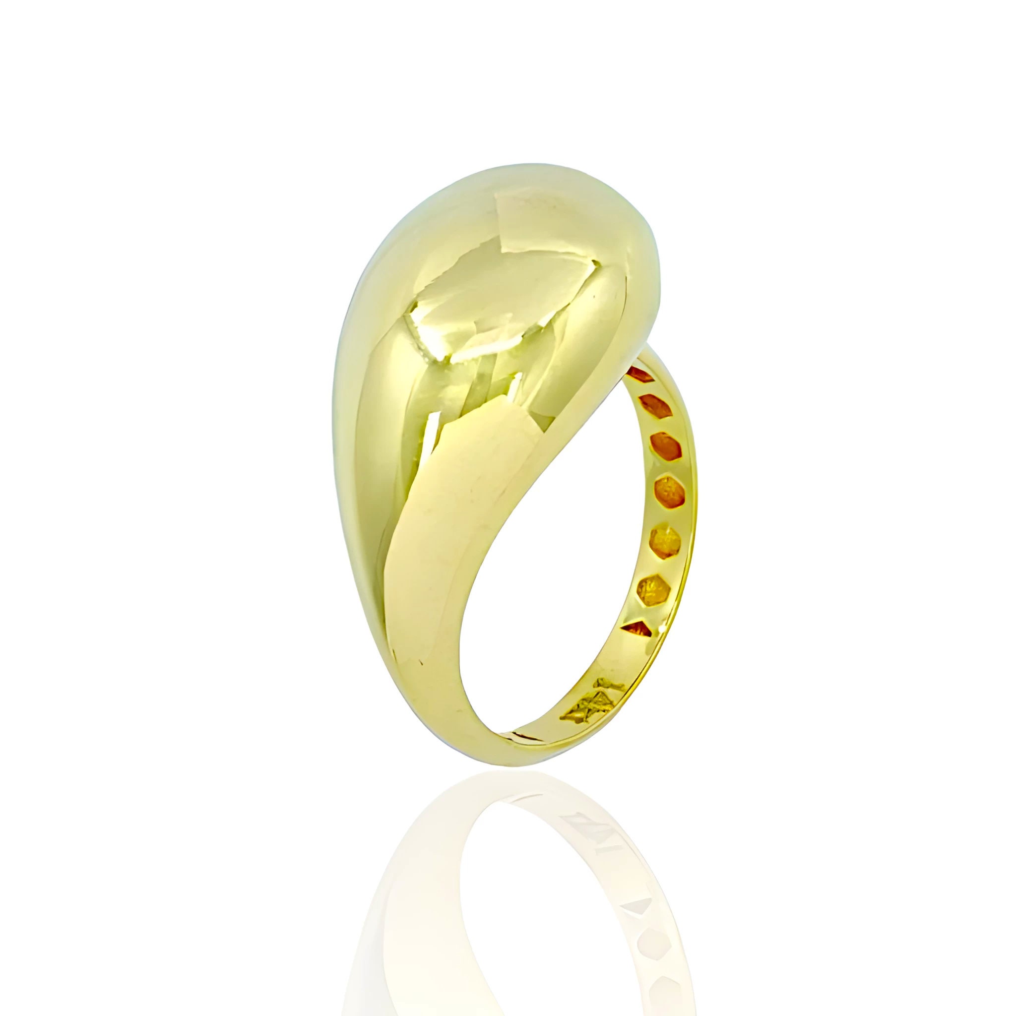 14K Gold Teardrop Ring, 14k Gold Jewelry - Etsy