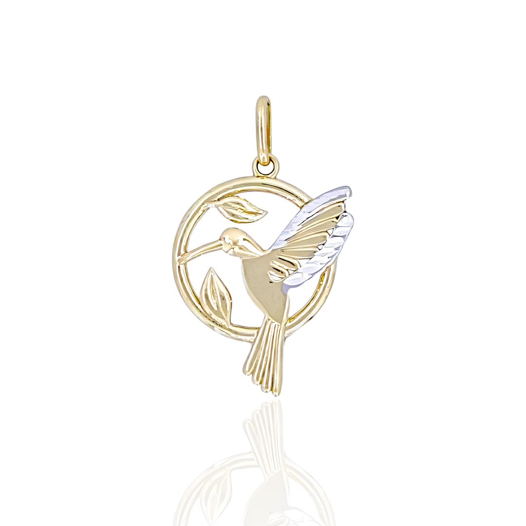 14K Gold Colibri Pendant - Etsy