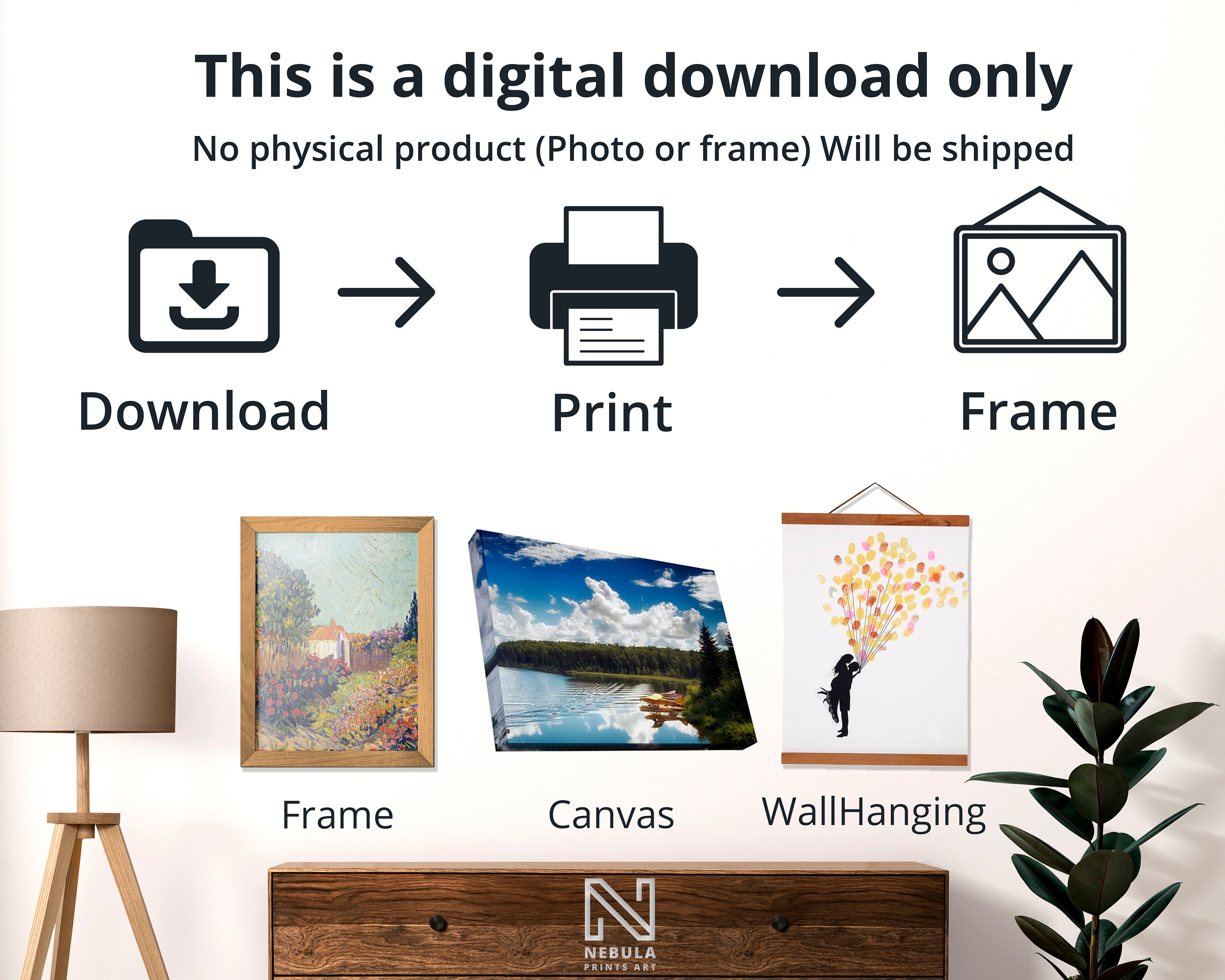 Meditation Wall Art, Gratitude Wall Art, Bedroom Wall Art, Printable ...