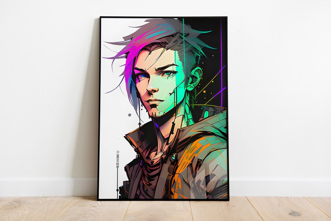 Cyberpunk Colourful Wall Art, Ai Generated Wall Art, Printable Wall Art ...