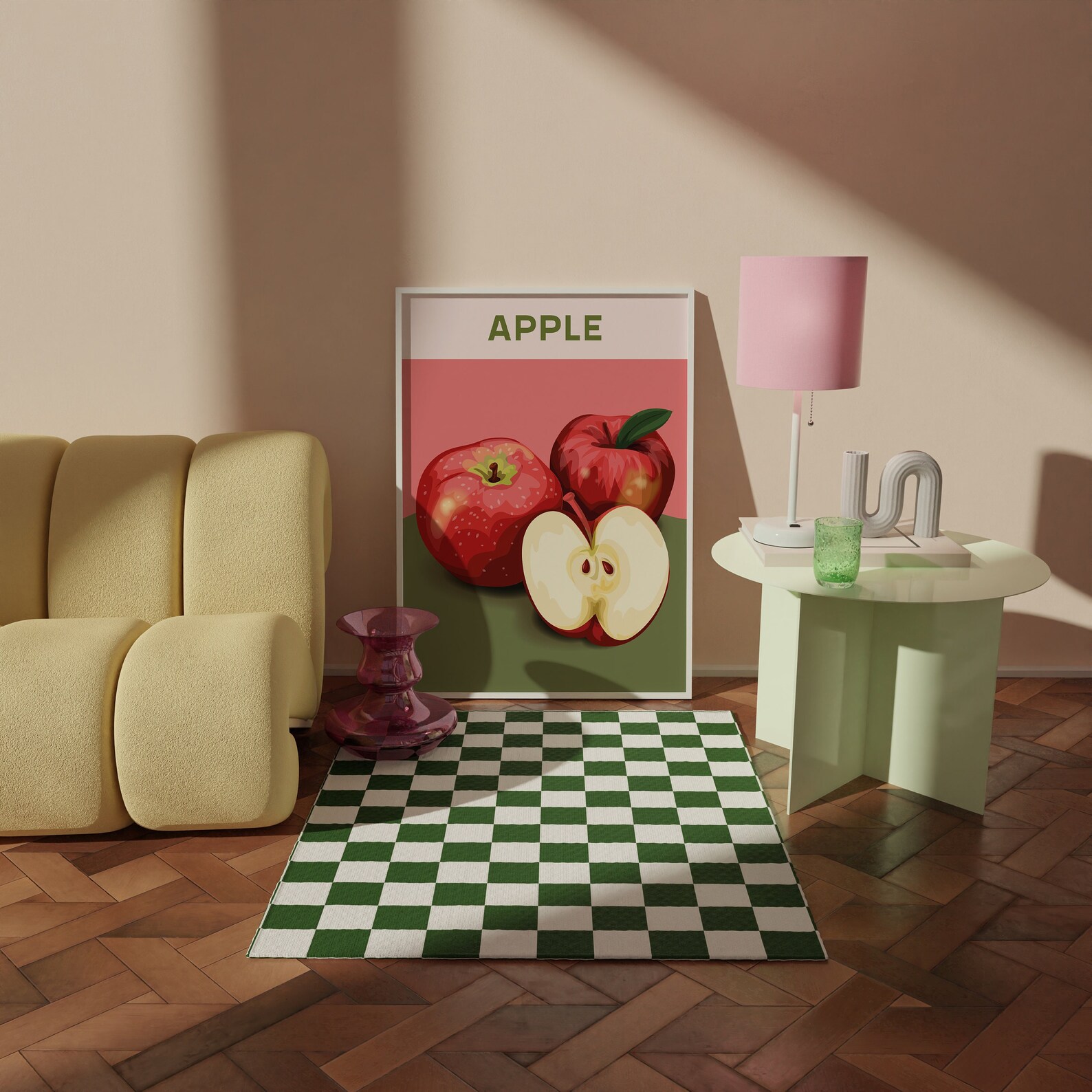 Apple Kitchen Poster, Modern Fruit Wall Art (digital Download) - Etsy