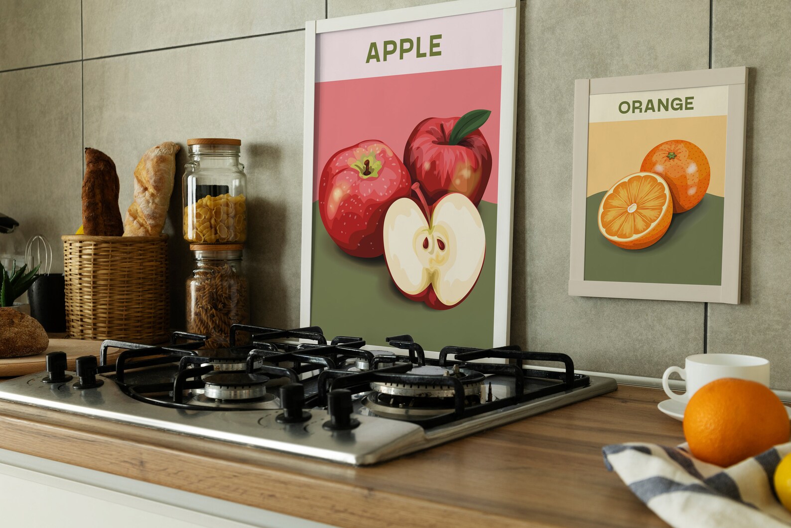 Apple Fruit Kitchen Wall Art, Apple Kitchen Poster, Kitchen Prints ...