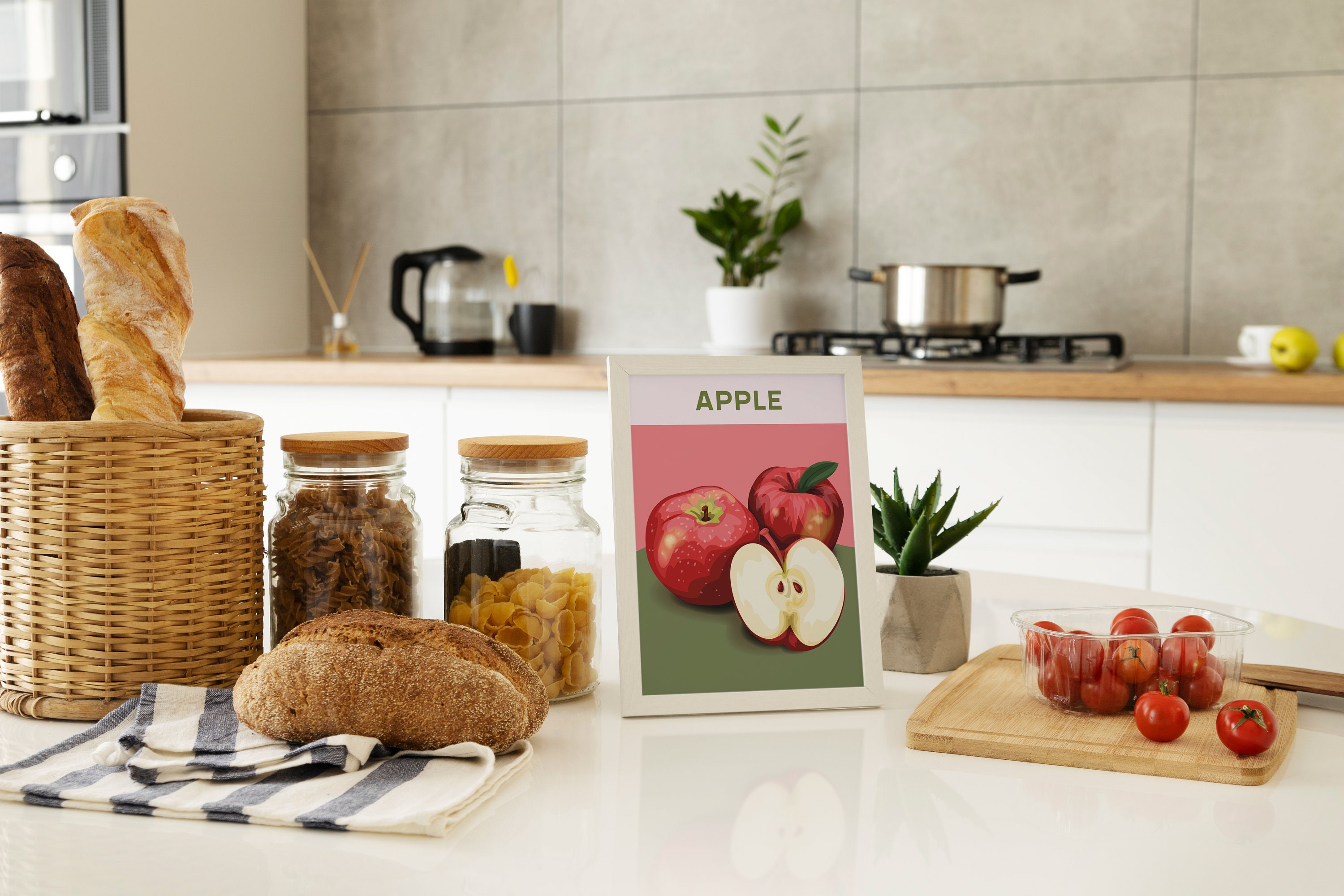 Apple Fruit Kitchen Wall Art, Apple Kitchen Poster, Kitchen Prints ...