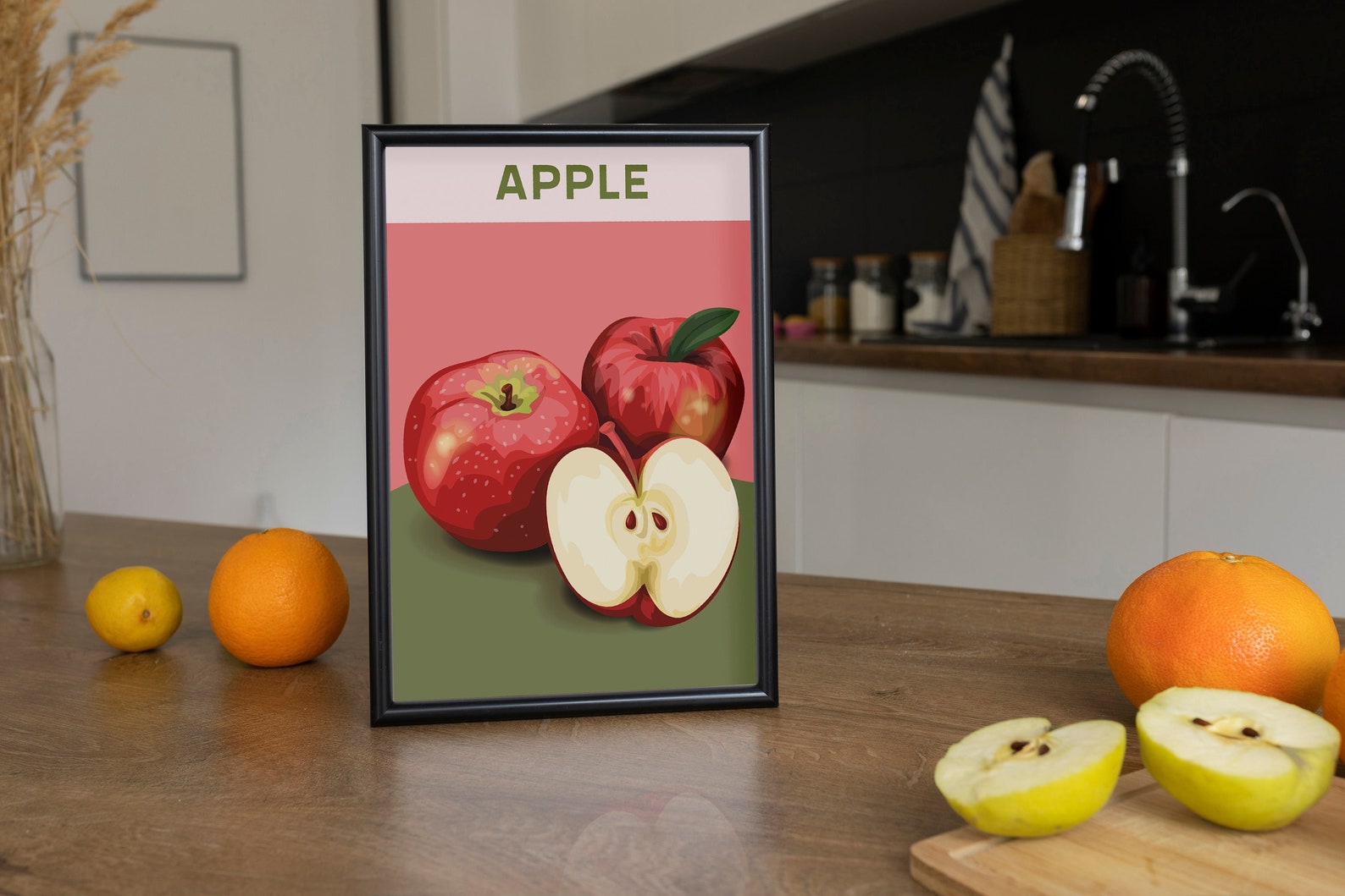 Apple Fruit Kitchen Wall Art, Apple Kitchen Poster, Kitchen Prints ...