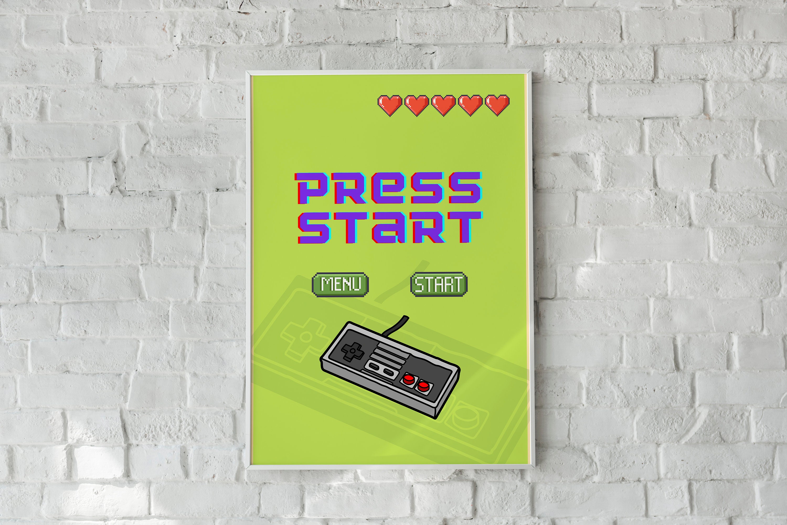 Retro Gamer Poster, Gaming Wall Art, Joystick Poster, Video Game ...