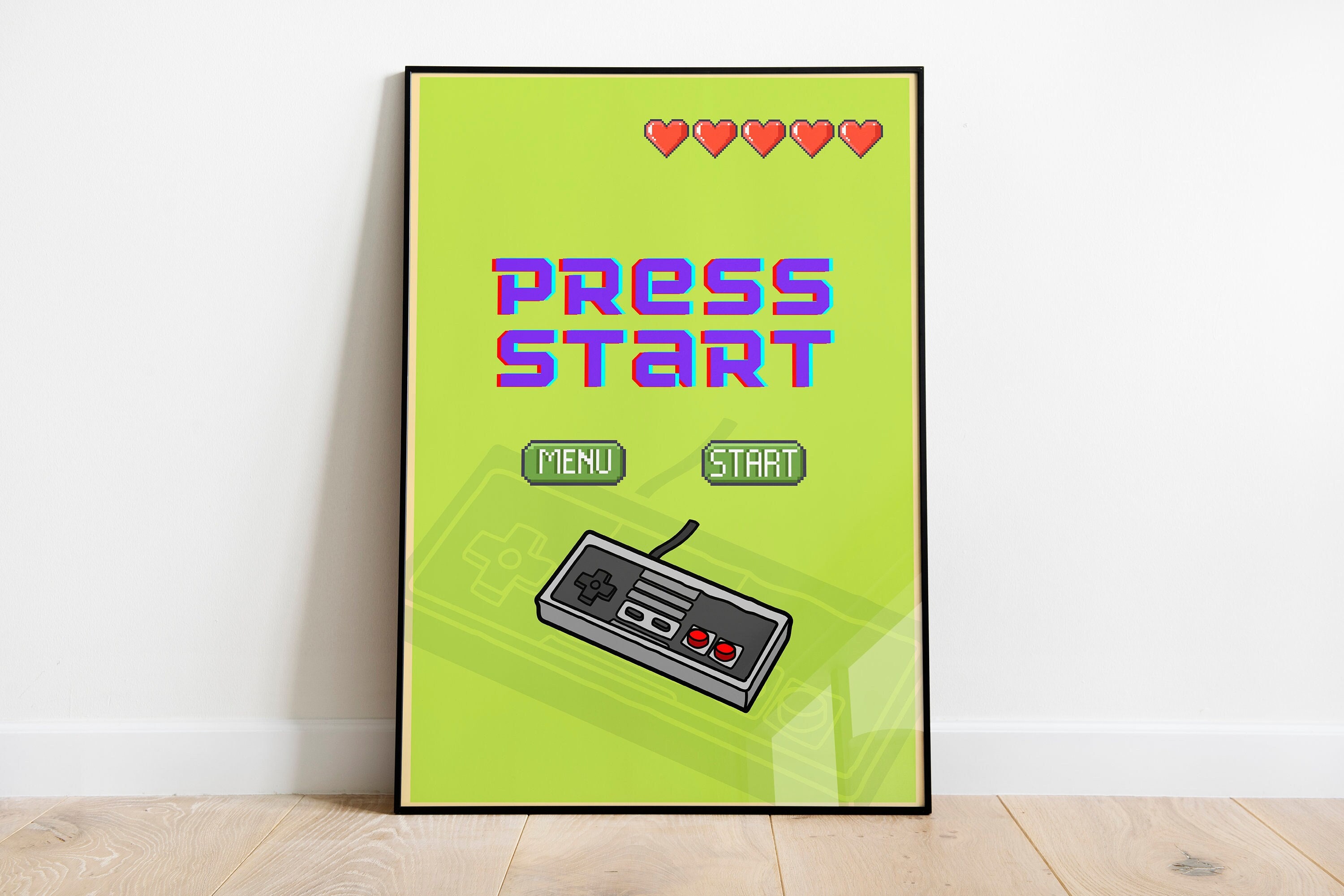 Retro Gamer Poster, Gaming Wall Art, Joystick Poster, Video Game ...
