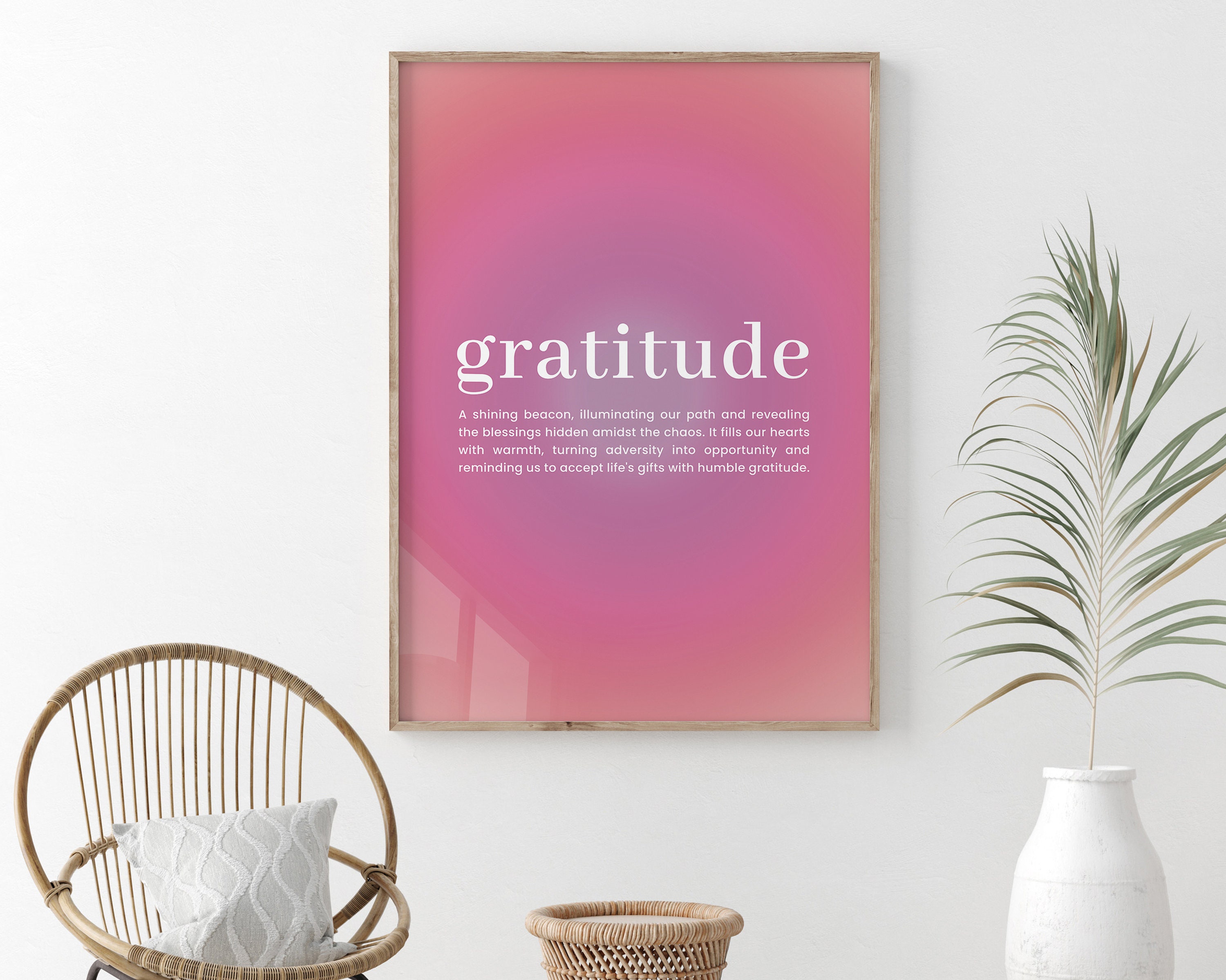 Meditation Quote Art, Chakra Poster, Gratitude Wall Art, Thankful Sign ...