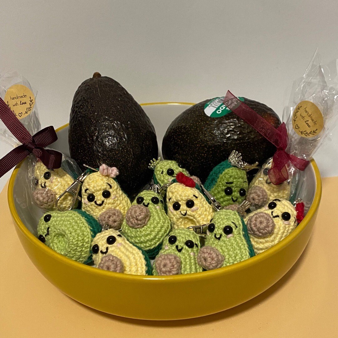 Handmade Cute Avocado Keyring Crochet Avocado Cute Gift - Etsy