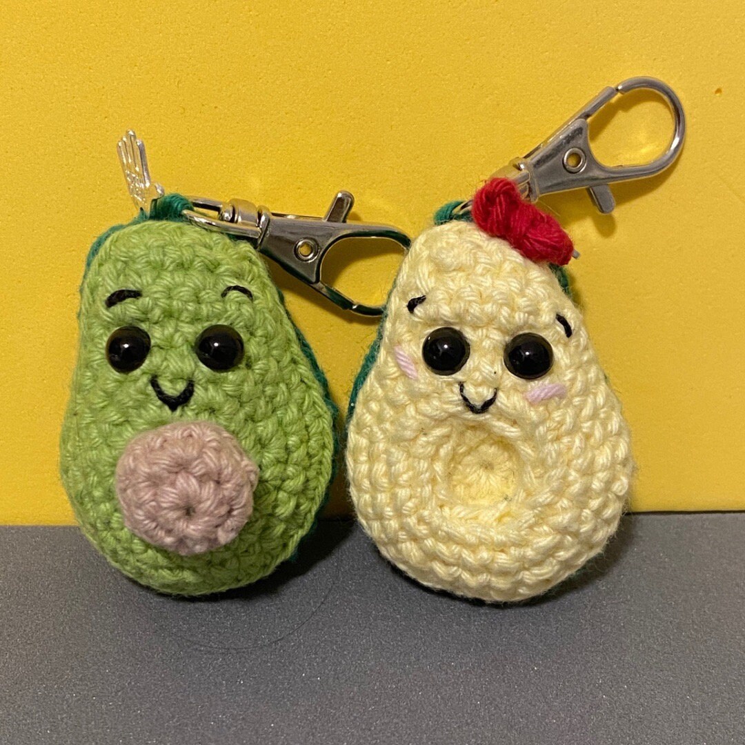 Handmade Cute Avocado Keyring Crochet Avocado Cute Gift - Etsy