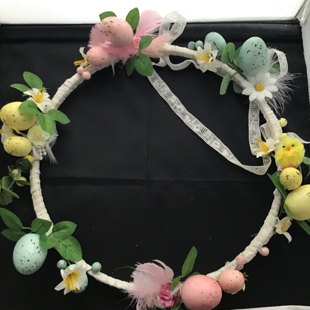 Easter Wreath Bamboo Frame - Etsy